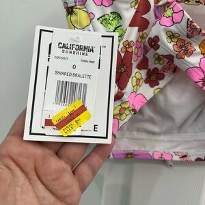 California Sunshine | Swim | Nwt California Sunshine White Pink Orange ...